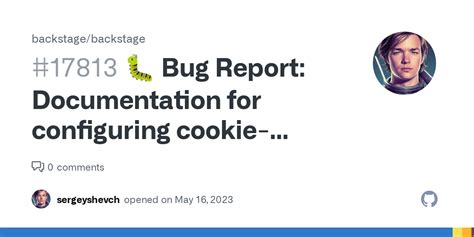 Bug Report Documentation For Configuring Cookie Based Authentication Has No Info About Cookie