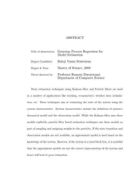 Pdf Gaussian Process Regression For Model Estimation
