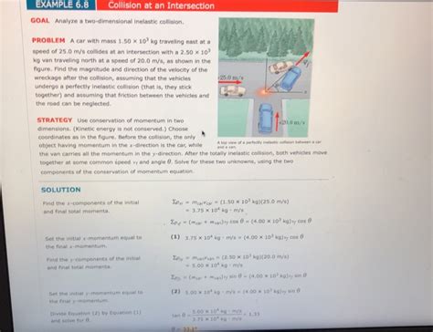 Solved Example 6 8 Collision At An Intersection Goal Analyze