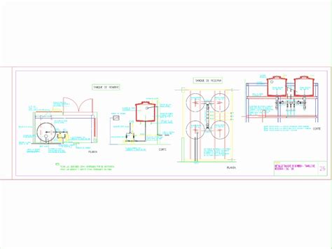 Tanques De Agua Con Bombeo En Autocad Cad 24896 Kb Bibliocad