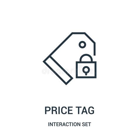 Price Tag Icon Vector From Interaction Set Collection Thin Line Price Tag Outline Icon Vector