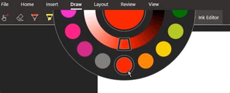 Microsofts Word Uwp App Is Getting A Really Cool Radial Colour Picker