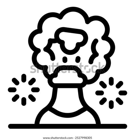 Human Head Exploding Ideas Creativity Symbolizing Stock Vector Royalty