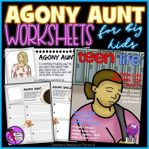 Agony Aunt Uncle Worksheets