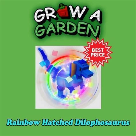 Rainbow Hatched Dilophosaurus Grow A Garden Roblox Pets Fast
