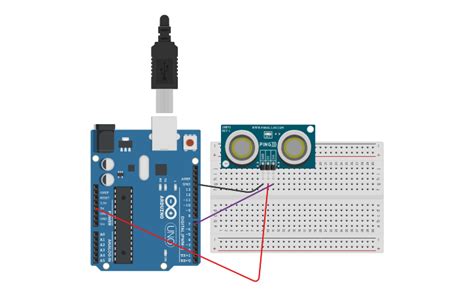 Circuit Design Ping Ultrasonic Range Finder Tinkercad