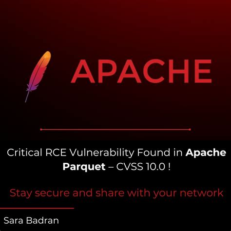 cybersecurity bigdata apache parquet infosec threatintelligence rce… sara badran