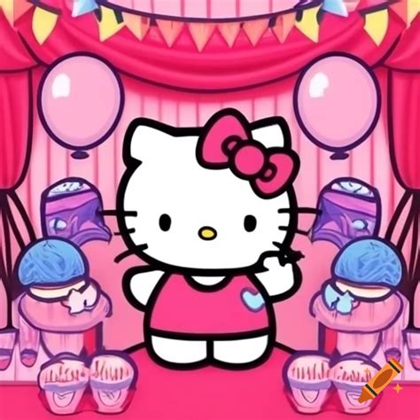Hello Kitty Character Expressing Gratitude For Party Attendance On Craiyon