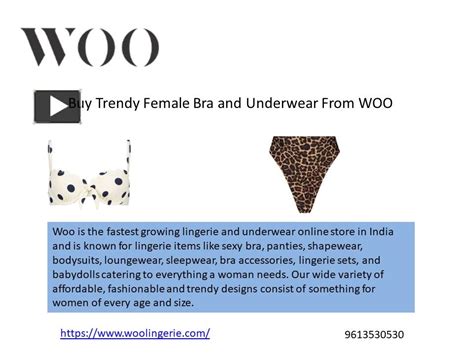 Buy Trendy Female Bra And Underwear From WOO Presentation Free To Download