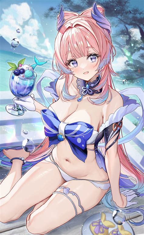 Sangonomiya Kokomi Genshin Impact Drawn By 00nanona Danbooru