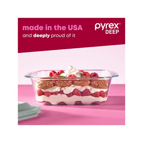 Pyrex Deep Baking Dish Set 6 Piece Bpa Free Lids Model