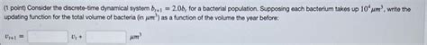 Solved 1 Point Consider The Discrete Time Dynamical System
