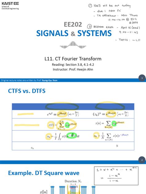 L11ctfouriertransformlecture Pdf Fourier Transform Fourier