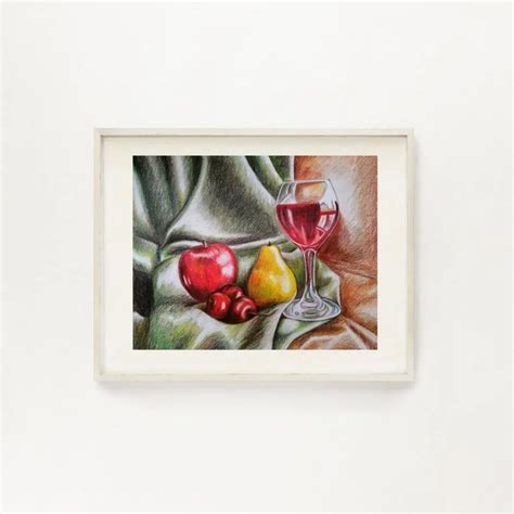 کمدا قیمت و خرید نقاشی مداد رنگی رنگ رنگ قاب سفید