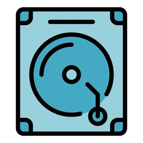 Premium Vector Hdd Memory Icon Outline Vector Gb Storage Data Memory Color Flat