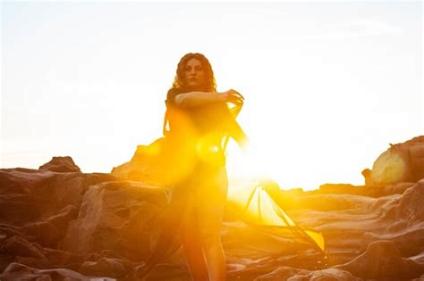 Premium Photo Sunset And A Lady Silohuette