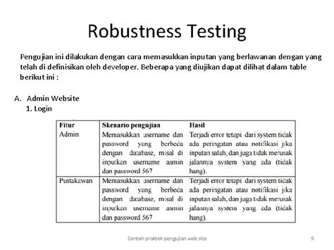 Pengujian Black Box Contoh Praktek Pengujian Web Site