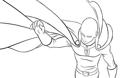 One Punch Man Coloring Page Best One Punch Man Coloring