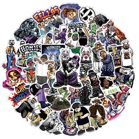 Yandp Homies Stickers Cartoon Waterproof Graffiti Stickers Set 50 Pcs