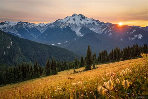 Glacier Peak Smoky Sunset Glacier Peak Wilderness Washington