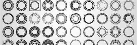 A Great Collation Of Circular Custom Shapes For Photoshop Naldz Graphics