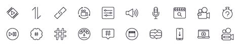 Essential Signs For Interface Vector Outline Icons Drawn With Black Thin Line Editable Stroke