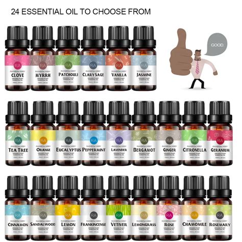 24 Flavors Pure Plant Essential Oils For Aromatic Aromatherapy Diffusers Aroma Oil Lavender