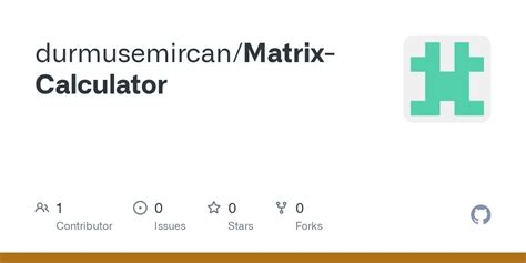 Github Durmusemircan Matrix Calculator