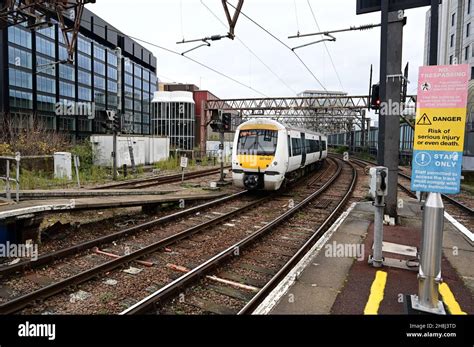 A Class 357 Electric Train Arrives At Fenchurch Street Station In