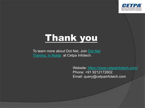 Dot Net Ppt Pptx