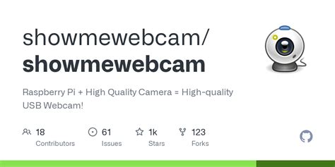 GitHub Showmewebcam Showmewebcam Raspberry Pi High Quality Camera High Quality USB Webcam