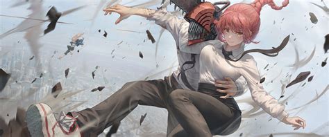 X Chainsaw Man Makima And Denji K Ultrawide Quad Hd P Hd K Wallpapers Images