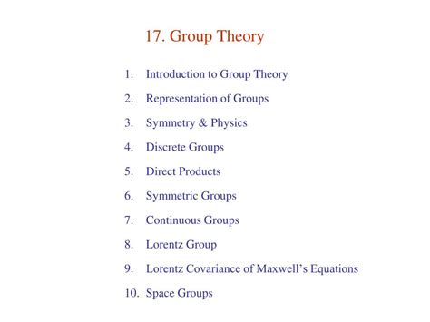 PPT Group Theory PowerPoint Presentation Free Download ID