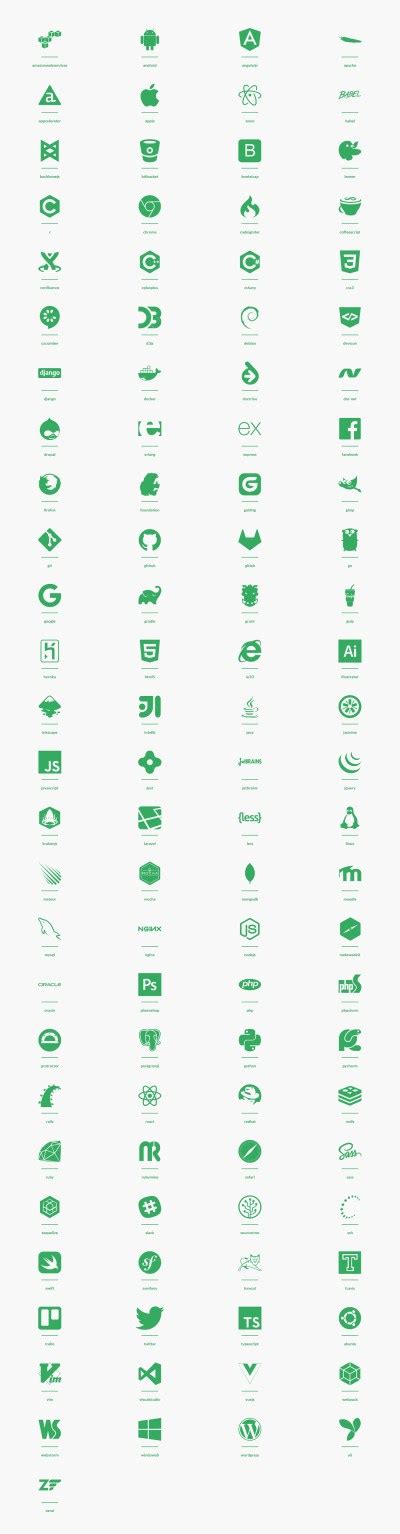 Devicon — Programming Languages And Development Tools Related Icons Theme Ui