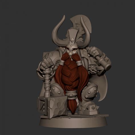 3d Printable Dwarf King Modular By Bite The Bullet