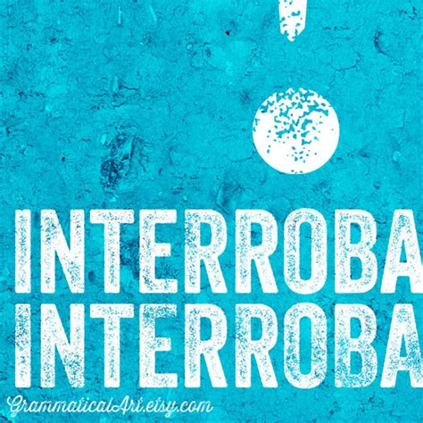 Interrobang Poster English Grammar Print Punctuation Ts For Etsy