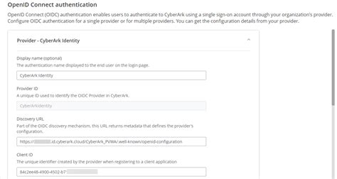 Enable Oidc Authentication In Cyberark Pvwa With Cyberark Identity