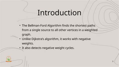 Bellman Fords Algorithm Presentationpptx