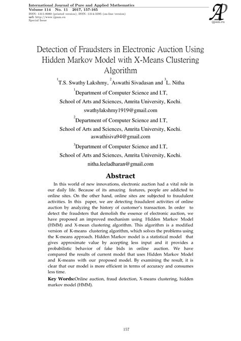 Pdf Detection Of Credit Card Frauds Using Hidden Markov Model With