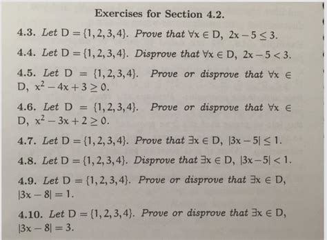 Solved Exercises For Section 4 2 4 3 Let D 1 2 3 4 Chegg Com