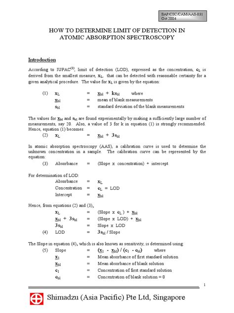 11 How To Determine Lod In Aas Pdf Pdf Detection Limit Atomic Absorption Spectroscopy