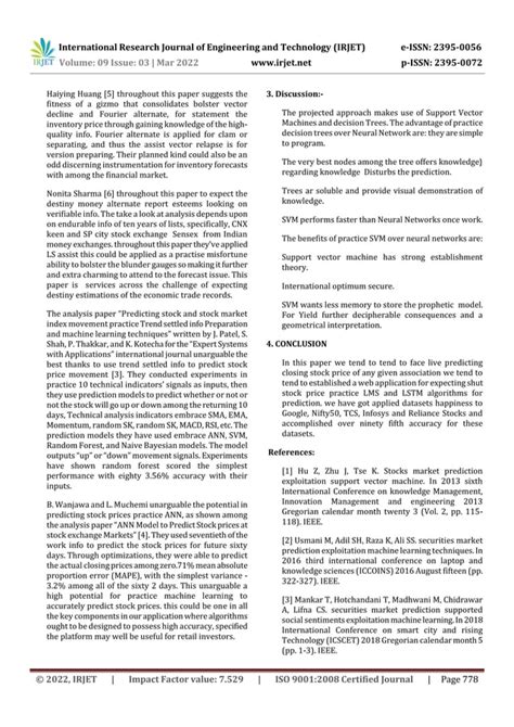 Stock Market Prediction Using Machine Learning In Python Pdf