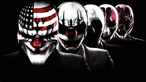 Download Video Game Payday 2 Five Scary Mask Wallpaper