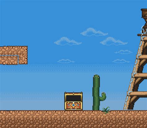 16x16 Platformer Tileset Western Free By Bazzy1985