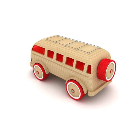 빨간 나무로되는 장난감 자동차 3d 모델 20 3ds Dwg Fbx Max Obj Free3d