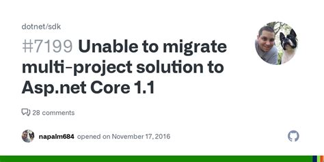 Unable To Migrate Multi Project Solution To Core 11 · Issue
