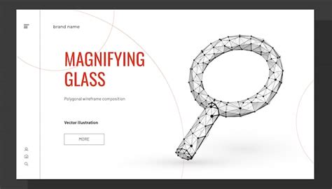 Premium Vector A Magnifying Glass Is Composed Of Polygons Low Poly