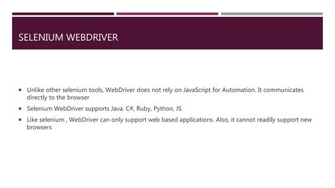 Selenium With Java Pptx