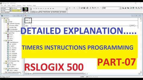 TON TOF RTO TIMERS In RSLOGIX Software PART ALLENBRADLEY PLC YouTube