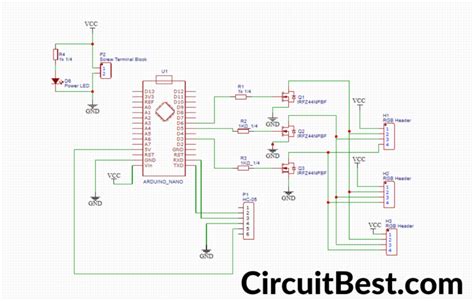 Android Controlled RGB LED Strip Using Arduino CircuitBest